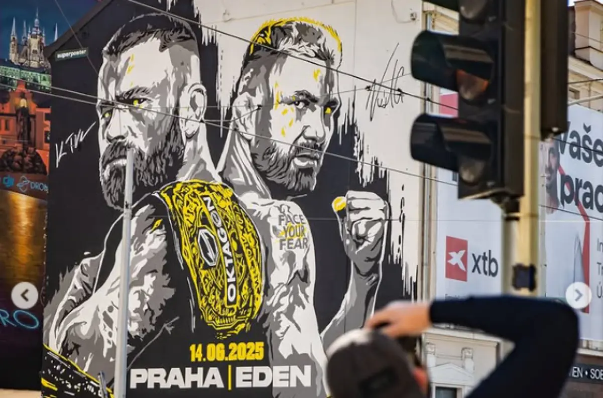 MMA legenda na stene: OKTAGON odhalil monumentálny mural Vémolu