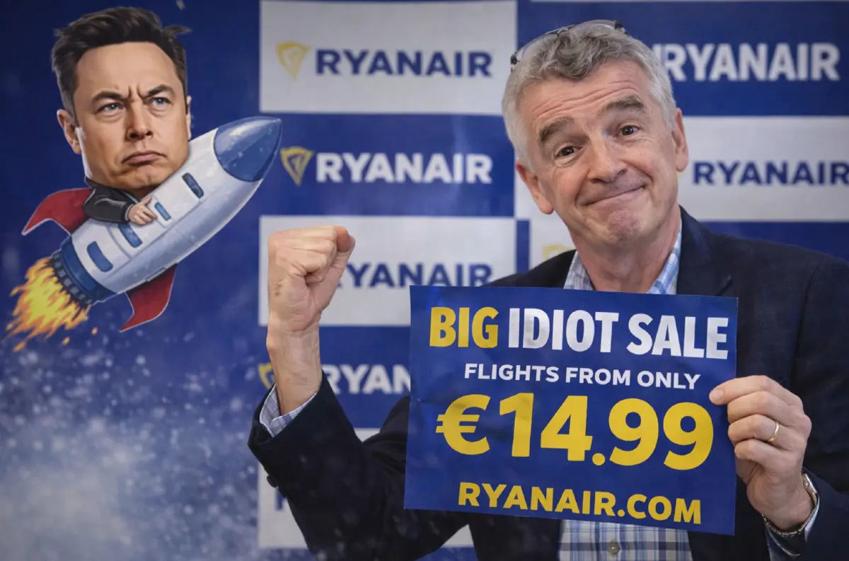 Ryanair vs. Musk: OLeary spustil Idiotskú megazľavu a vysmieva sa